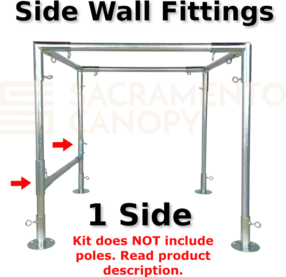 Flat Roof Canopy Fittings Kits, DIY Carport or Greenhouse, EMT ...