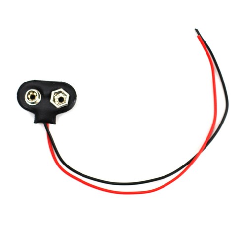 10x 9V 12cm Battery Connector T Type Clip Plug Wire Cord Leads 9 Volt ...