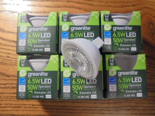 GREENLITE 6.5W DIMMABLE LED MR16 30K GU5.3 Base 12V spotlight 3000K | eBay