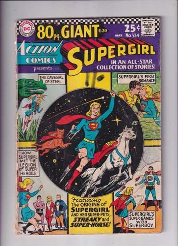 Action Comics (1938) # 334 (3.0-GVG) (1352188) Supergirl, Spine split ...