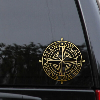 Compass Vinyl Decal Sticker – Not All Those Who Wander Are Lost | eBay