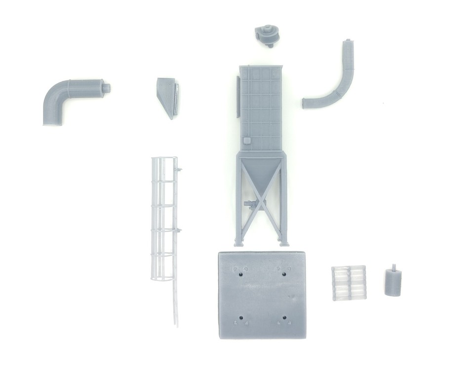 O Scale Dust Collection Sq. S. Kit for Grain Elevator Structures 1:48 ...