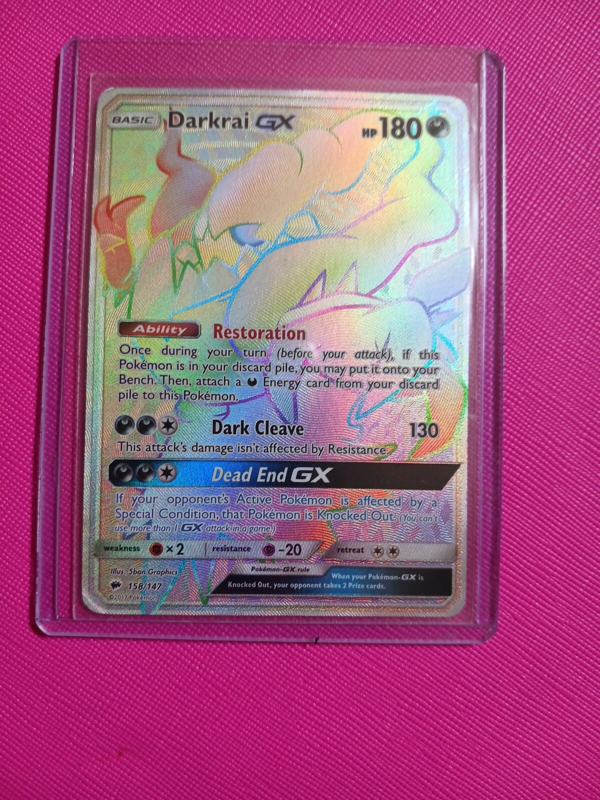 Darkrai GX - 158/147 - Hyper Rare PL Sun & Moon Burning Shadows 2B3 | eBay
