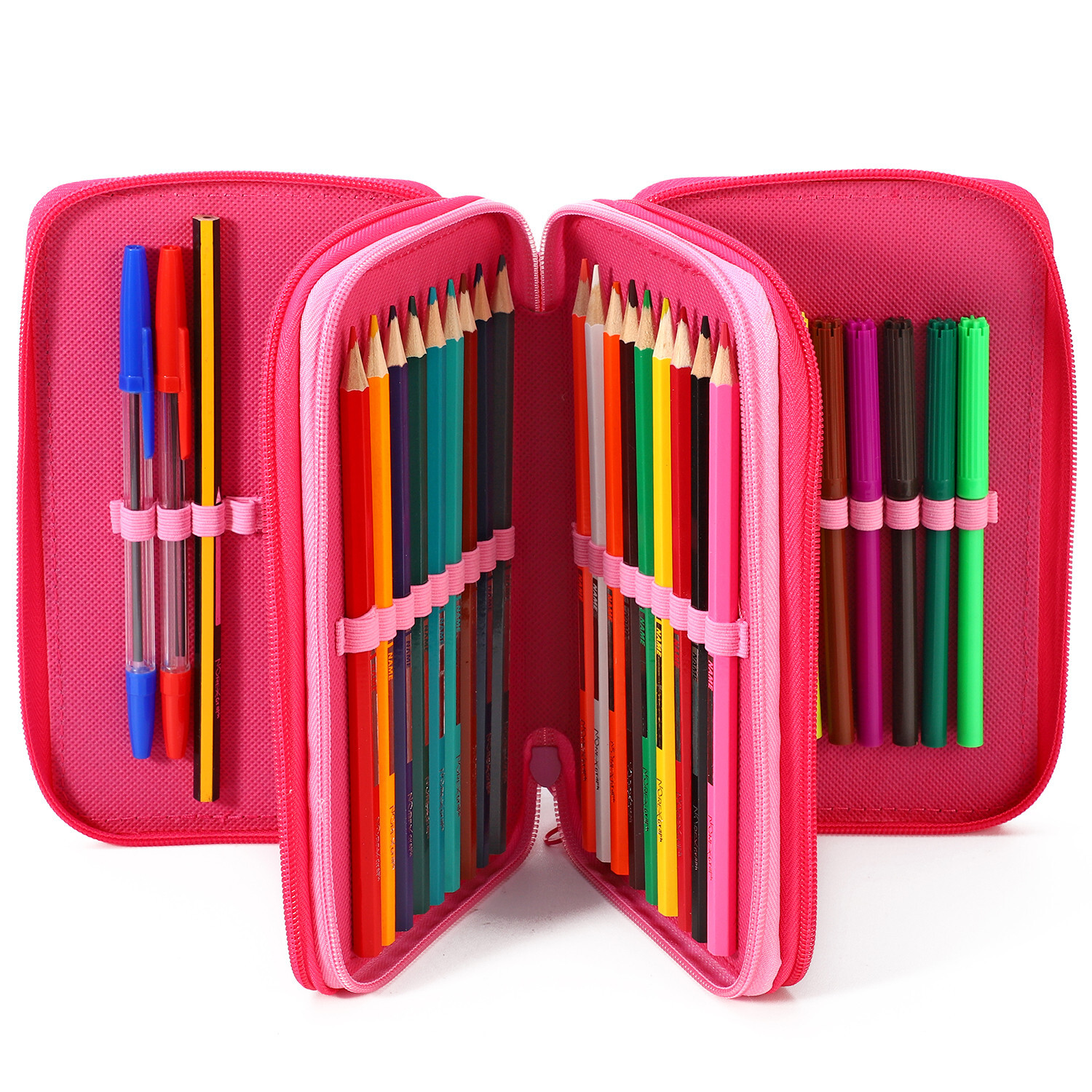 Disney Princess 3 Tier Pencil Case Multi Compartment Colouring Pens ...