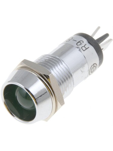 Dorman Indicator Warning Light Green 9/16 Diameter Chrome Housing ...