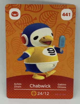 Chabwick 441 - Series 5 Animal Crossing Amiibo Card Unscanned And ...