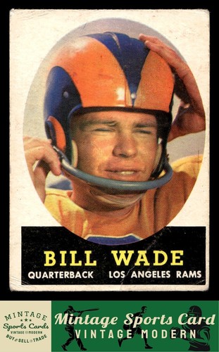 1958 Topps - Bill Wade - #38 Los Angeles Rams | eBay