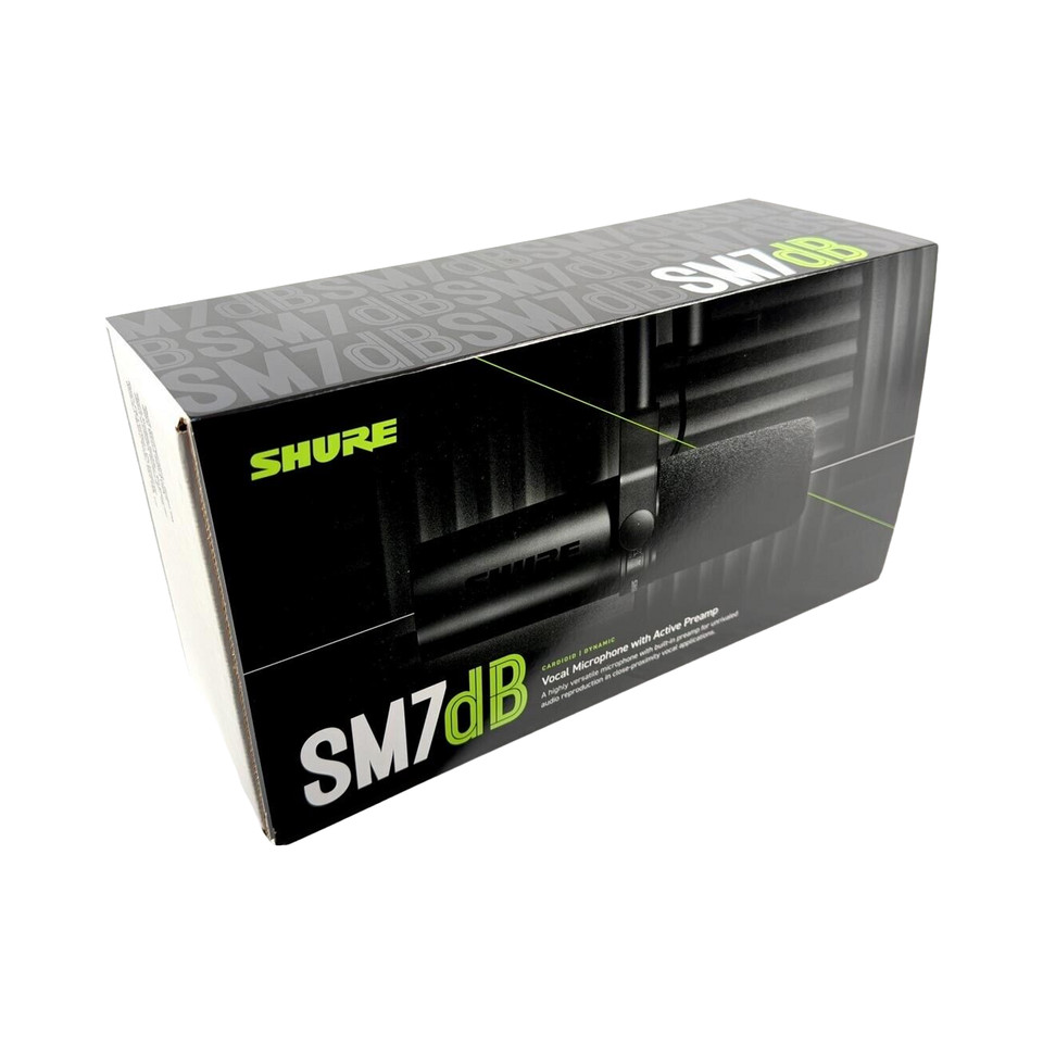 Shure SM7dB Dynamic Microphone Built in Preamp Streaming Podcast ...