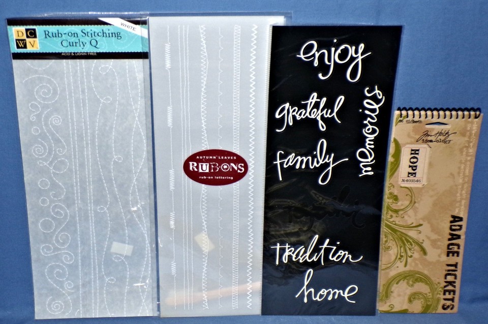 Scrapbooking & Card Making Supplies Rub Ons Stamps Brads Bling & More ...