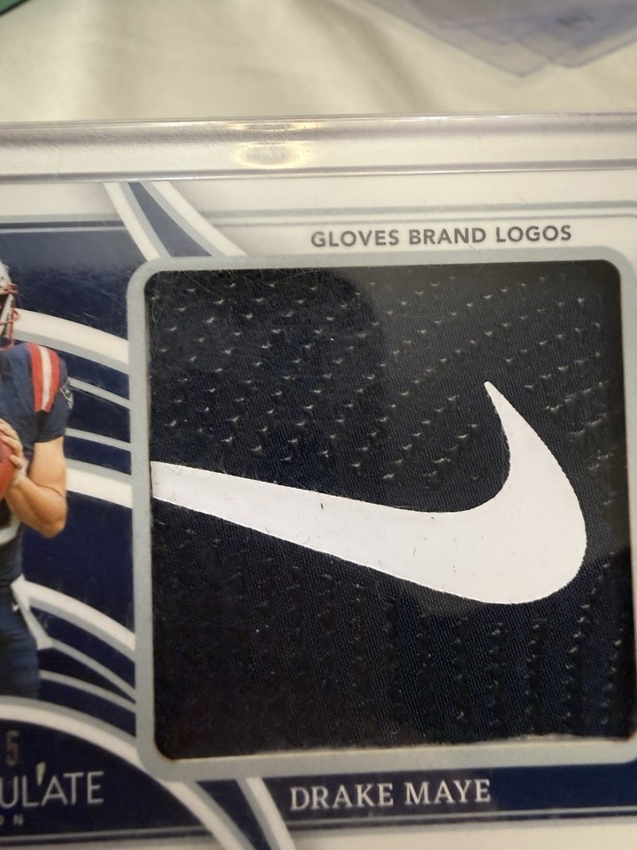 2024 Panini Immaculate Drake Maye Nike Glove Patch 3/15 RARE 1 of 1 # ...