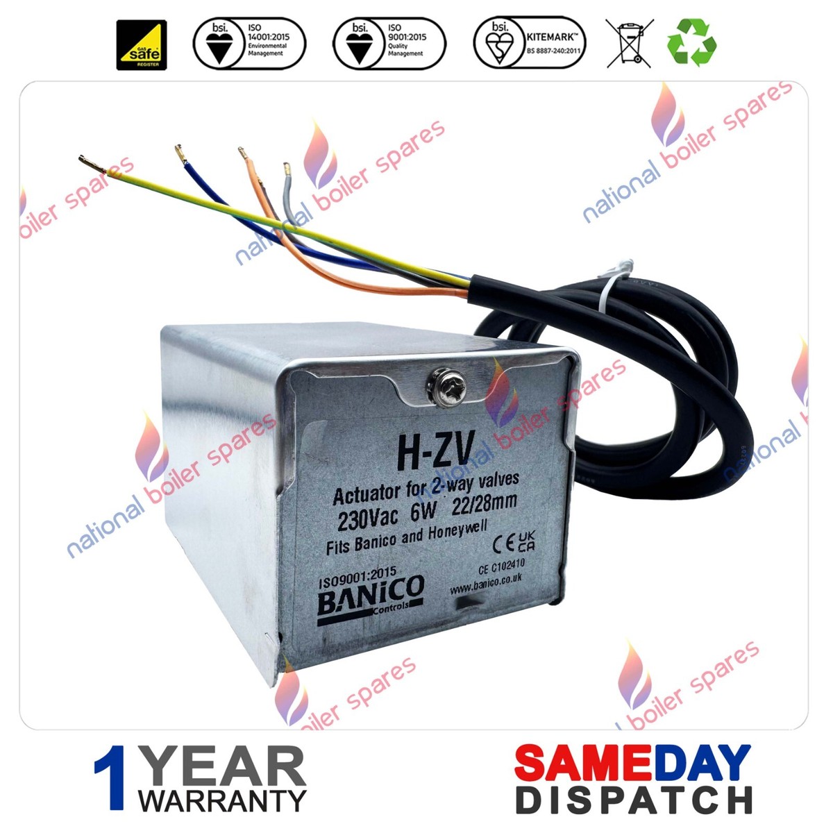 Honeywell V4043h Motorised Zone Valve 2 Port 28mm