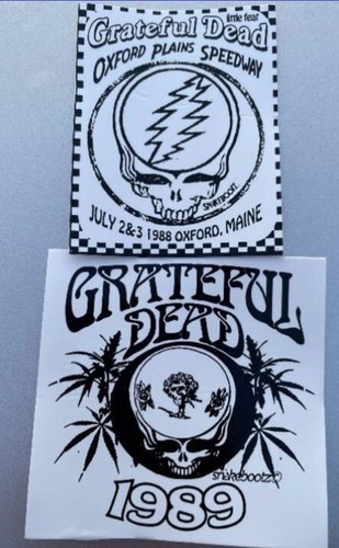2 Pack Grateful Dead Sticker 2.75" 1988 1989 Tour Maine Oxford Brent ...