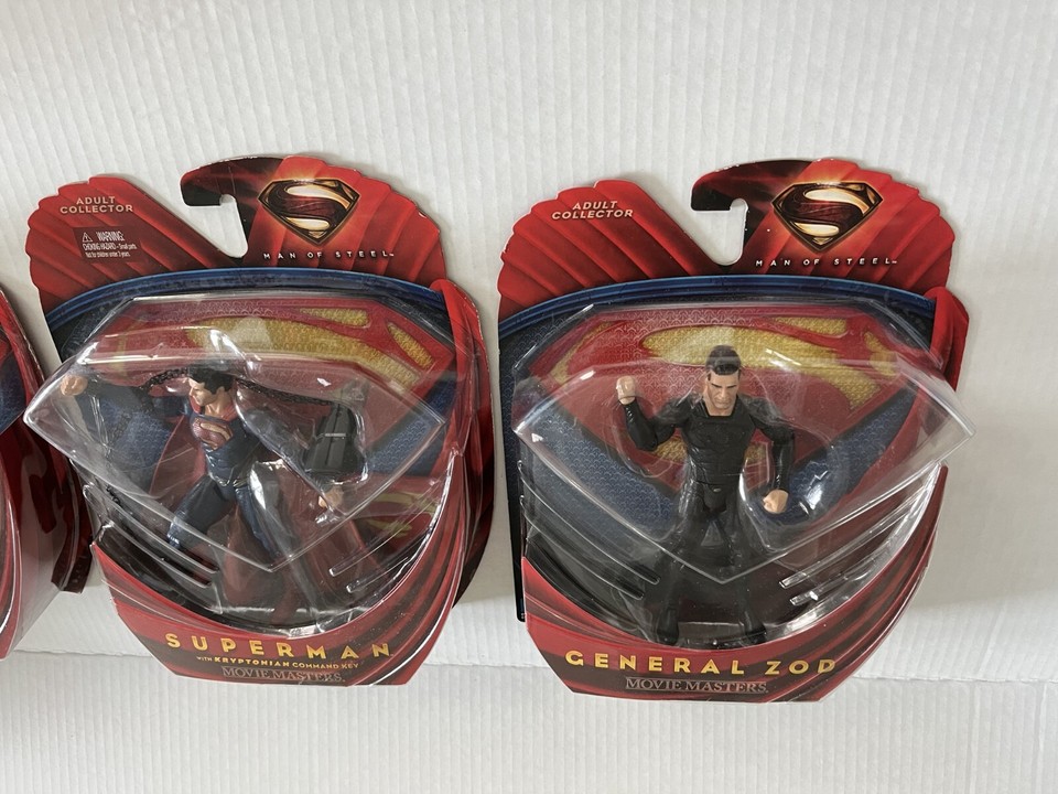 MATTEL DC CLASSIC MOVIE MASTERS MAN OF STEEL 6" 3 FIGURE LOT SUPERMAN ...