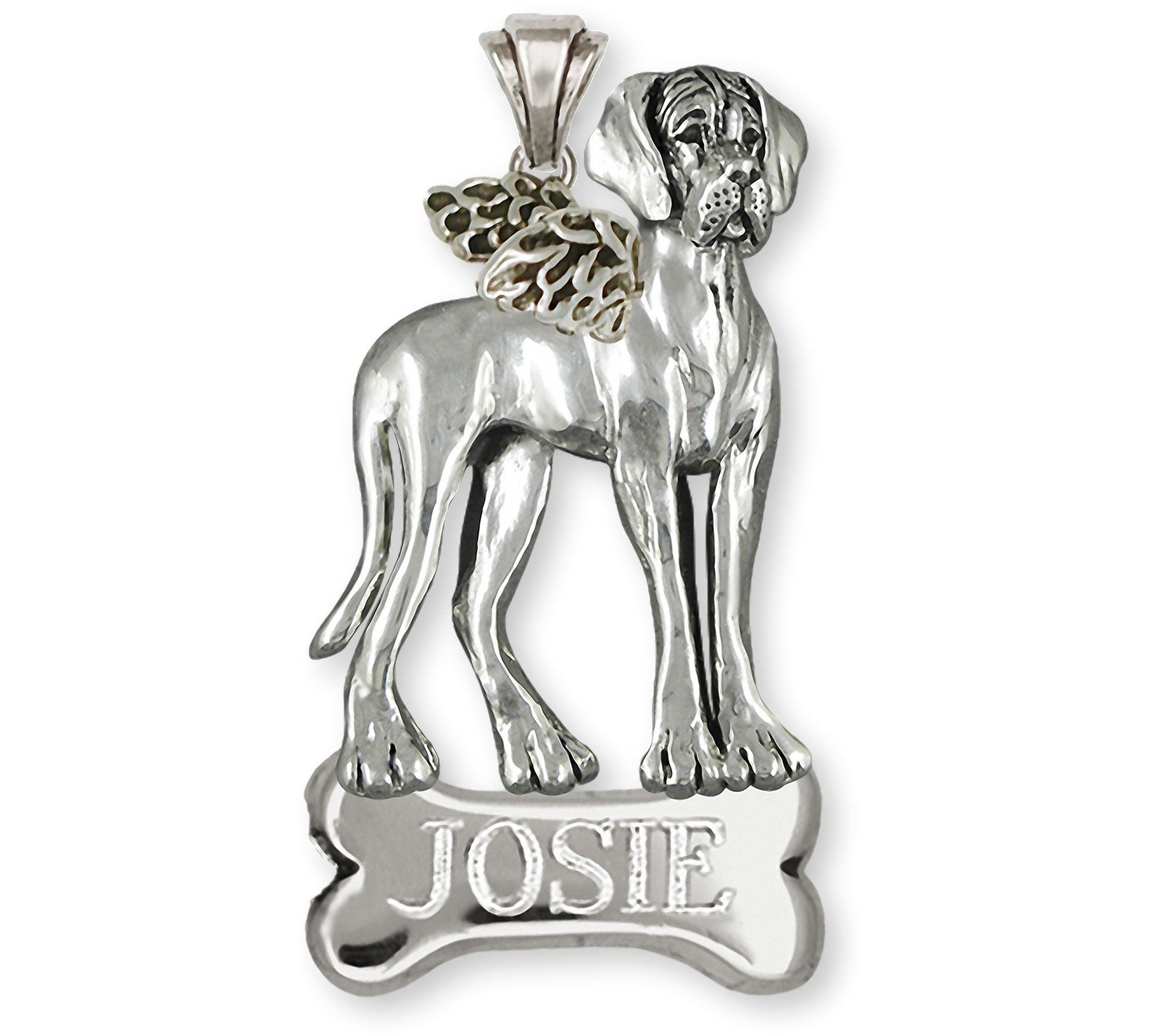 Great Dane Angel Jewelry Sterling Silver Handmade Great Dane Pendant ...
