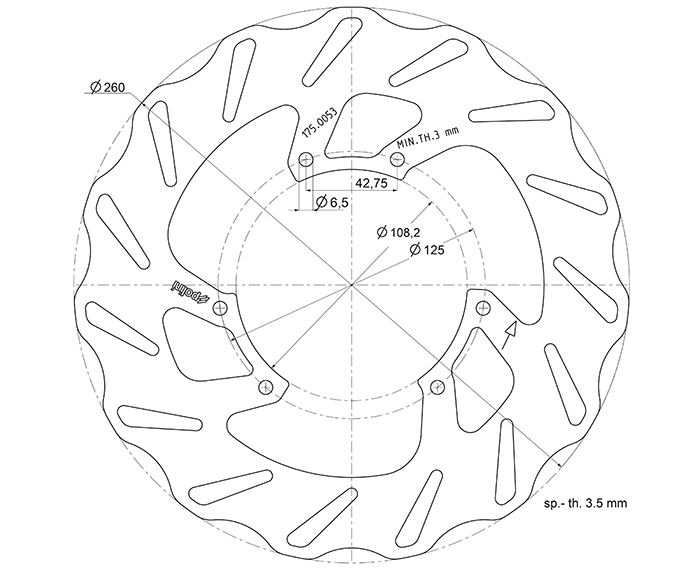 Polini Wave Front Brake Disc 260 MM Gilera RCR 50 2006 And Later | eBay