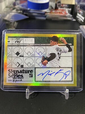 2019 Panini Donruss Michael Kopech Auto Gold /10 Signature Series White ...