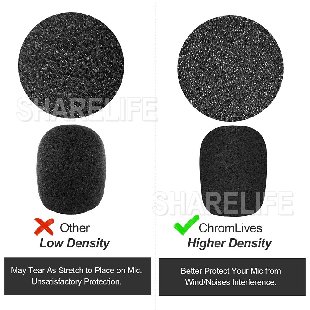 10/20 Pcs 30x20x8MM Mini Microphone Headset Windscreen Sponge Foam Mic ...
