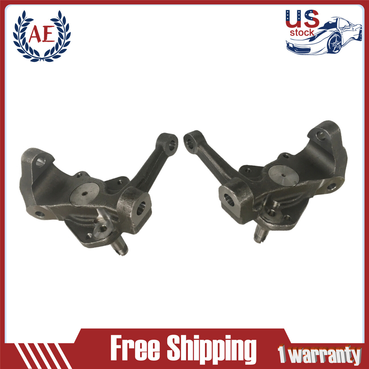 2x Forged Steel 1-Piece 2" Drop Spindles For 74-78 Ford Mustang II ...