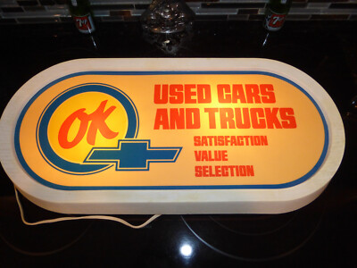 Original OK Chevrolet Used Car and Truck Sign | eBay