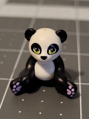 Lego Friends Panda Bear Figure Animal Black & White Sitting Zoo Jungle ...