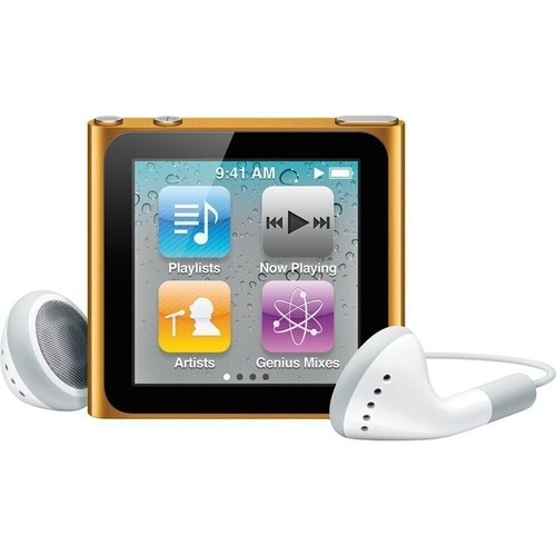 Apple iPod nano 6th Generation Orange (8GB) - Refurbished - New Battery ...