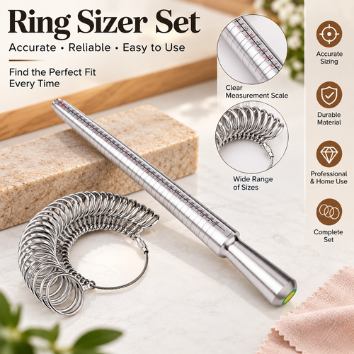 Ring Sizer Measuring Tool Ring Mandrel Finger Size Gauge US UK EU ...