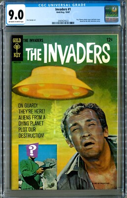 The Invaders #1 (Gold Key 1967) CGC 9.0 Clean + Sharp, UFO/Aliens HTF ...