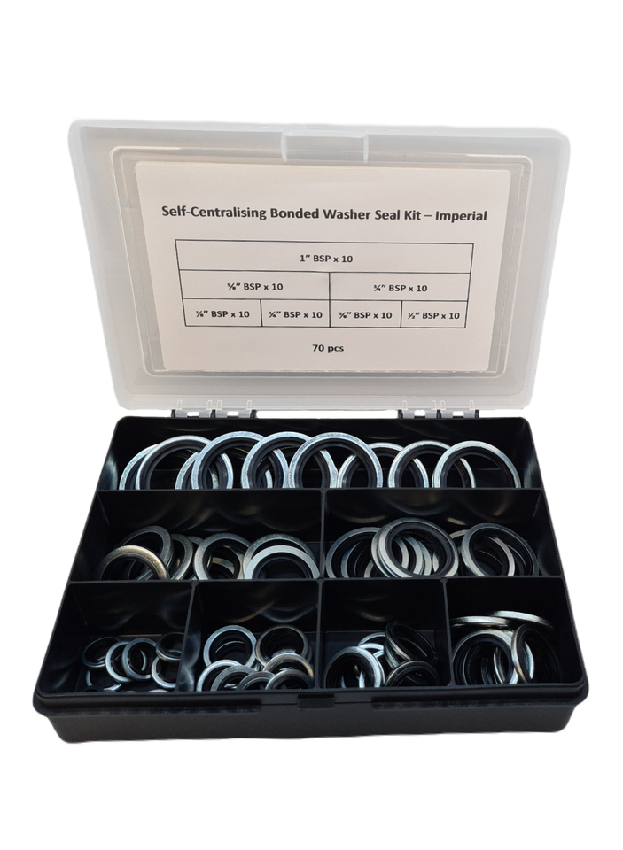 Imperial BSP Bonded Dowty Washer Seal Kit - 7 Sizes - x 70 PCS Self ...