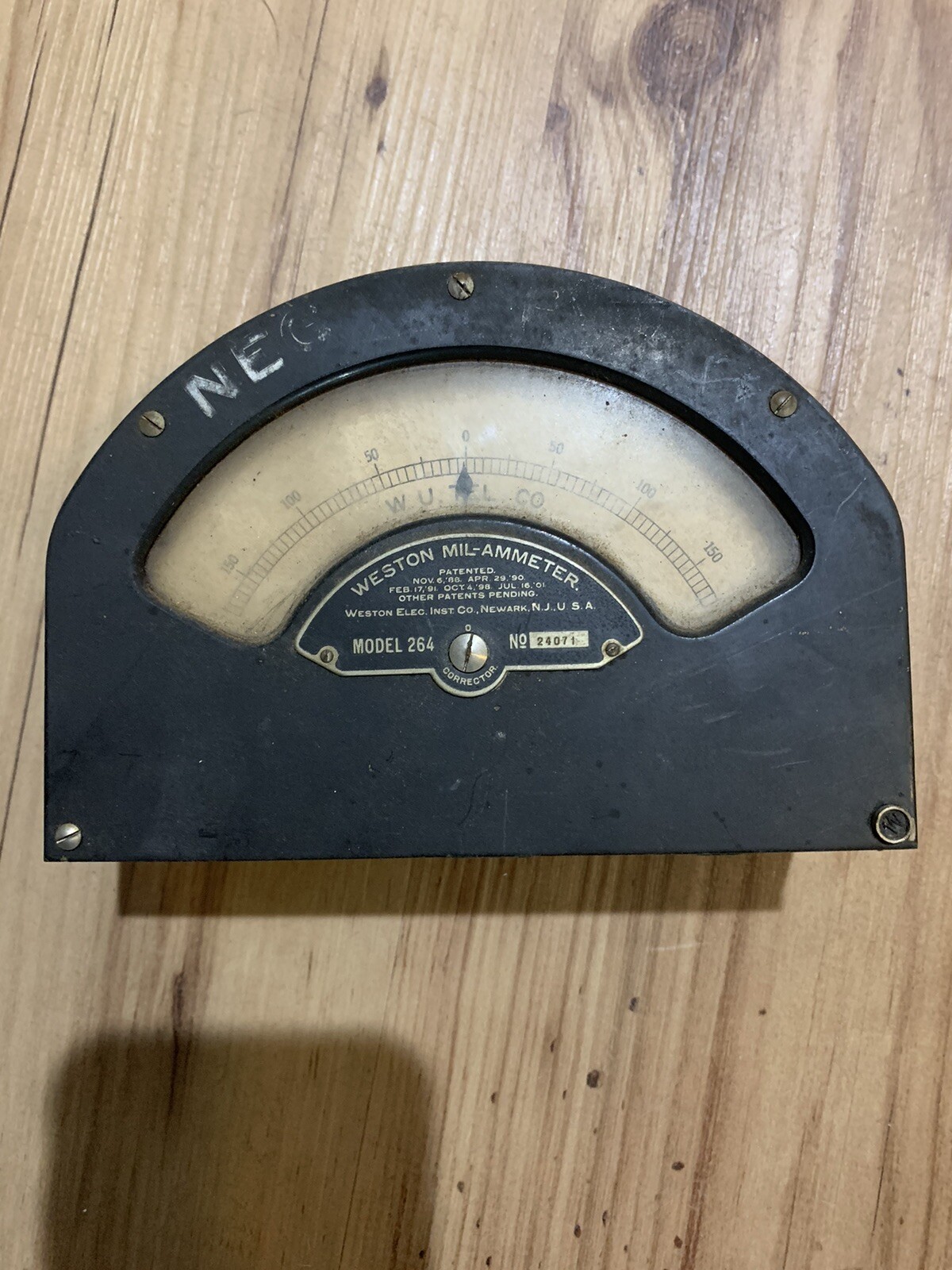 Antique WESTON MODEL 264 MILLIAMPERES D.C Type 1-A Made in NJ USA | eBay