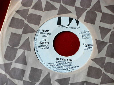 LEA ROBERTS~ALL RIGHT NOW~RARE PROMO~NEAR MINT~U A 626~~ SOUL 45 | eBay