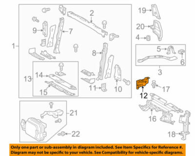 Toyota OEM 2013-2018 RAV4 Radiator Side Support Bracket Left 521390R030 ...