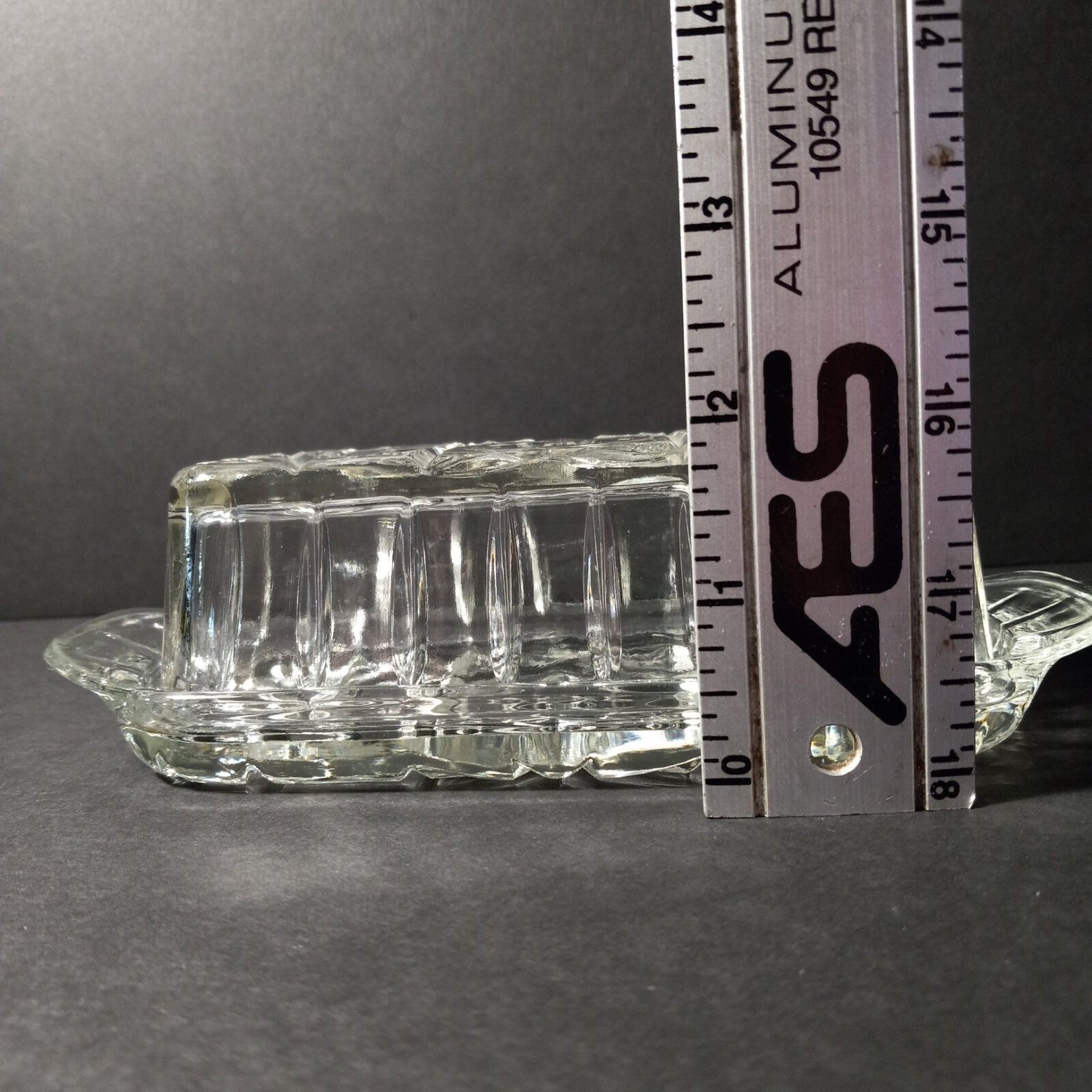 Quarter Pound Covered Butter Dish Prescut Clear by Anchor Hocking Glass ...