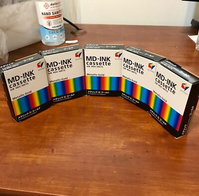 Lot of 5 Alps MD Printer Gold Metallic Ink Cartridge MDC-METG ...