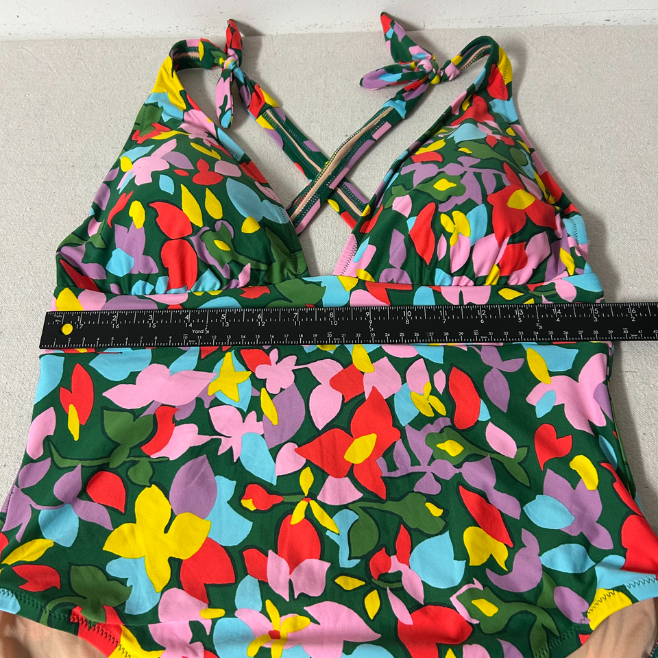 J. Crew Swimsuit Women's 16 Multicolor Floral One Piece Removable Pads ...