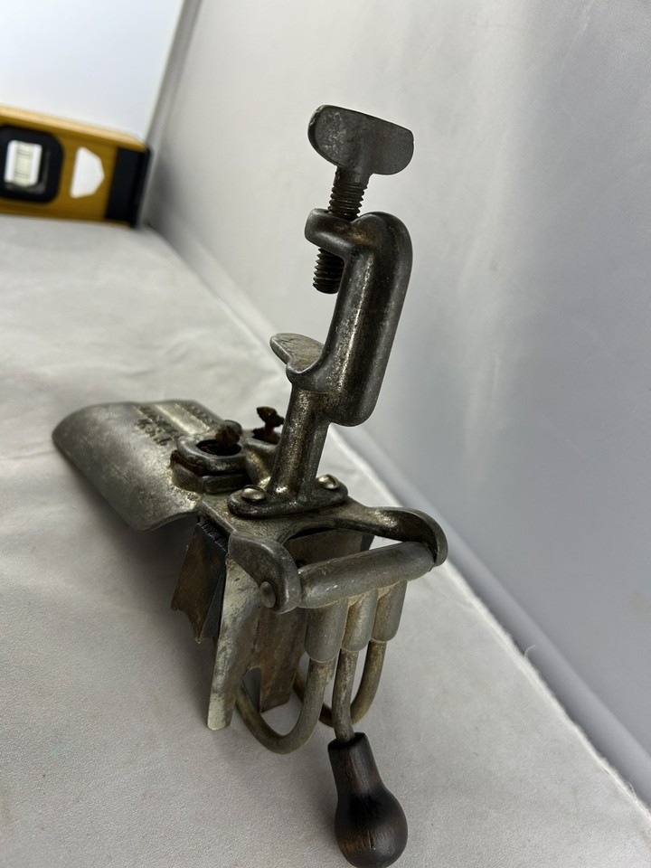 Antique Goodell Co Double Cherry Pitter Cast Iron Vintage Kitchen Tool ...