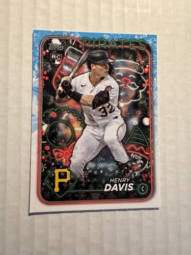 2024 Topps Holiday Henry Davis Santa Hat Variation H187 Rookie Card | eBay