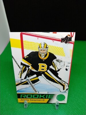 2021-22 21-22 UD NHL Star Rookies Jeremy Swayman rookie card RC Boston ...