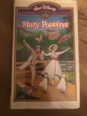 Mary Poppins VHS Tape Videocassette Walt Disney Masterpiece Collection ...