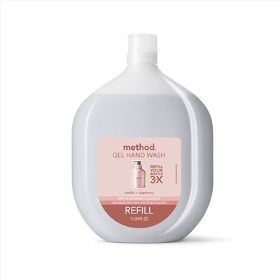 Method Vanilla & Raspberry Scent Gel Hand Wash Refill 34 oz | eBay