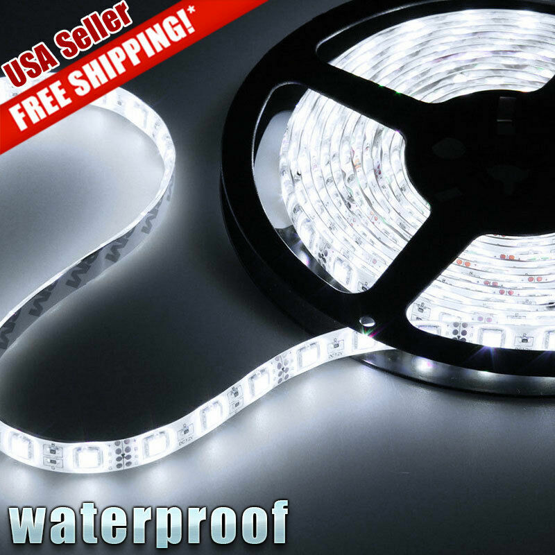 5M 3528 LED Strip Light 300 LEDs Super Bright 7000K Cool White ...