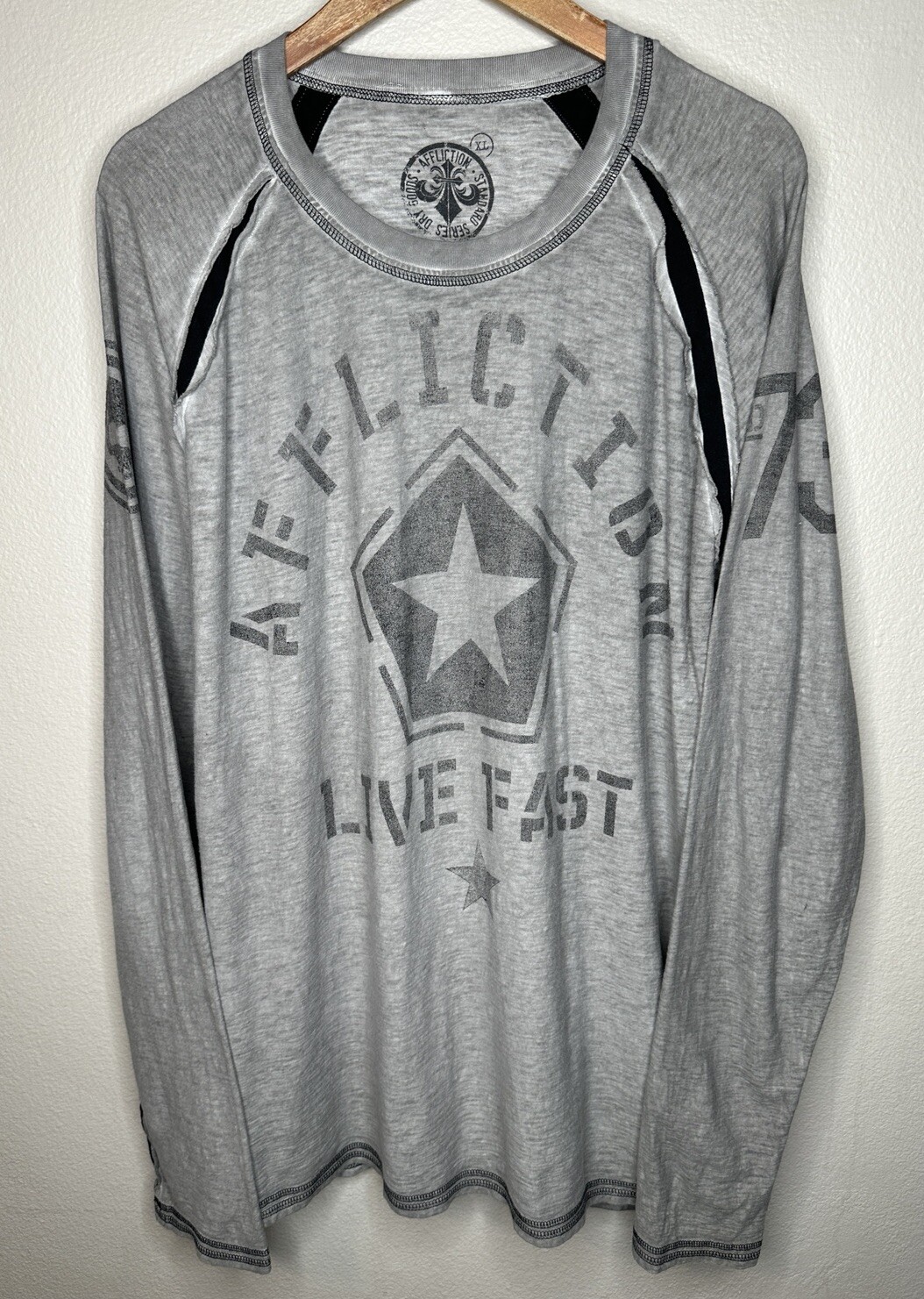 Vintage Affliction Live Fast Y2K Goth MMA Long Sleeve… - Gem