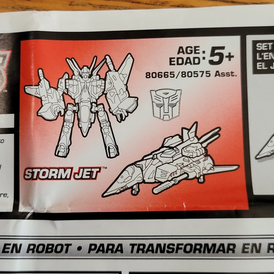 Transformers Robots in Disguise 2002 Storm Jet, Instructions, & 2 ...