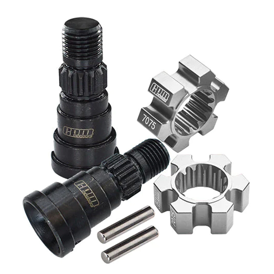 NEW GPM Fr Or Rr CVD Joints+Wheel Hex Hubs Sl for 1/5 XRT/X-Maxx FREE ...