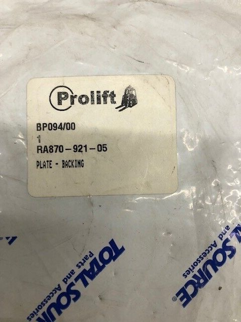 Raymond Forklift part # 870-921-05 Backing Plate. New, aftermarket. | eBay