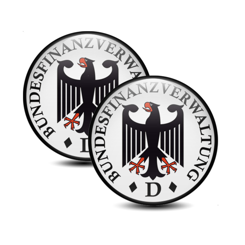 2x 3D Gel Stickers German License Plate Registration Seals Badge All ...