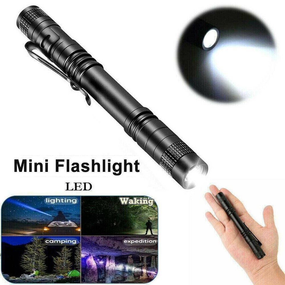 2x 1000000LM Tactical Flashlight Mini Small LED Torch Tiny Super Bright ...
