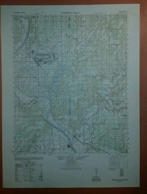 1940's Army Topo map Webbers Falls Oklahoma Sheet 6955 II | eBay