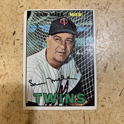 1967 Topps Sam Mele # 418 Minnesota Twins Baseball Card Manager | eBay