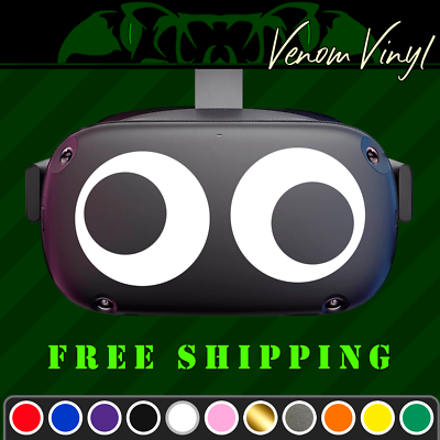 Googly Crazy Eyes Funny Vinyl Decal Fits: Oculus Quest / Rift PSVR VR ...