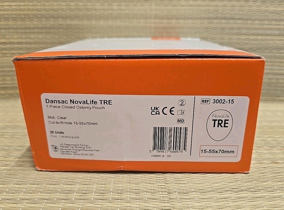 30x Dansac Nova Life TRE Closed Ostomy Pouch Bag Stoma Colostomy 15 ...